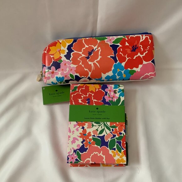 kate spade | Office | Kate Spade Sunset Blooms Pencil Case Note Holder ...
